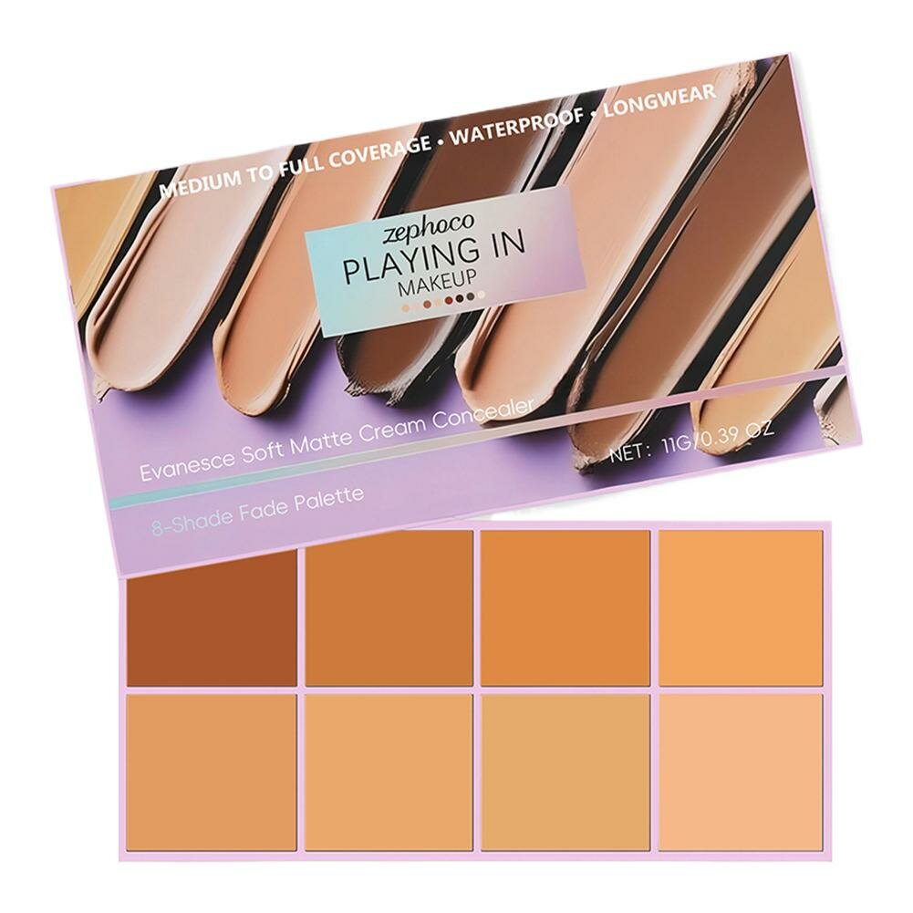 Палитра консилеров из 8 оттенков / Маскирует прыщи / Темные круги под глазами / Осветляет / Контурирует