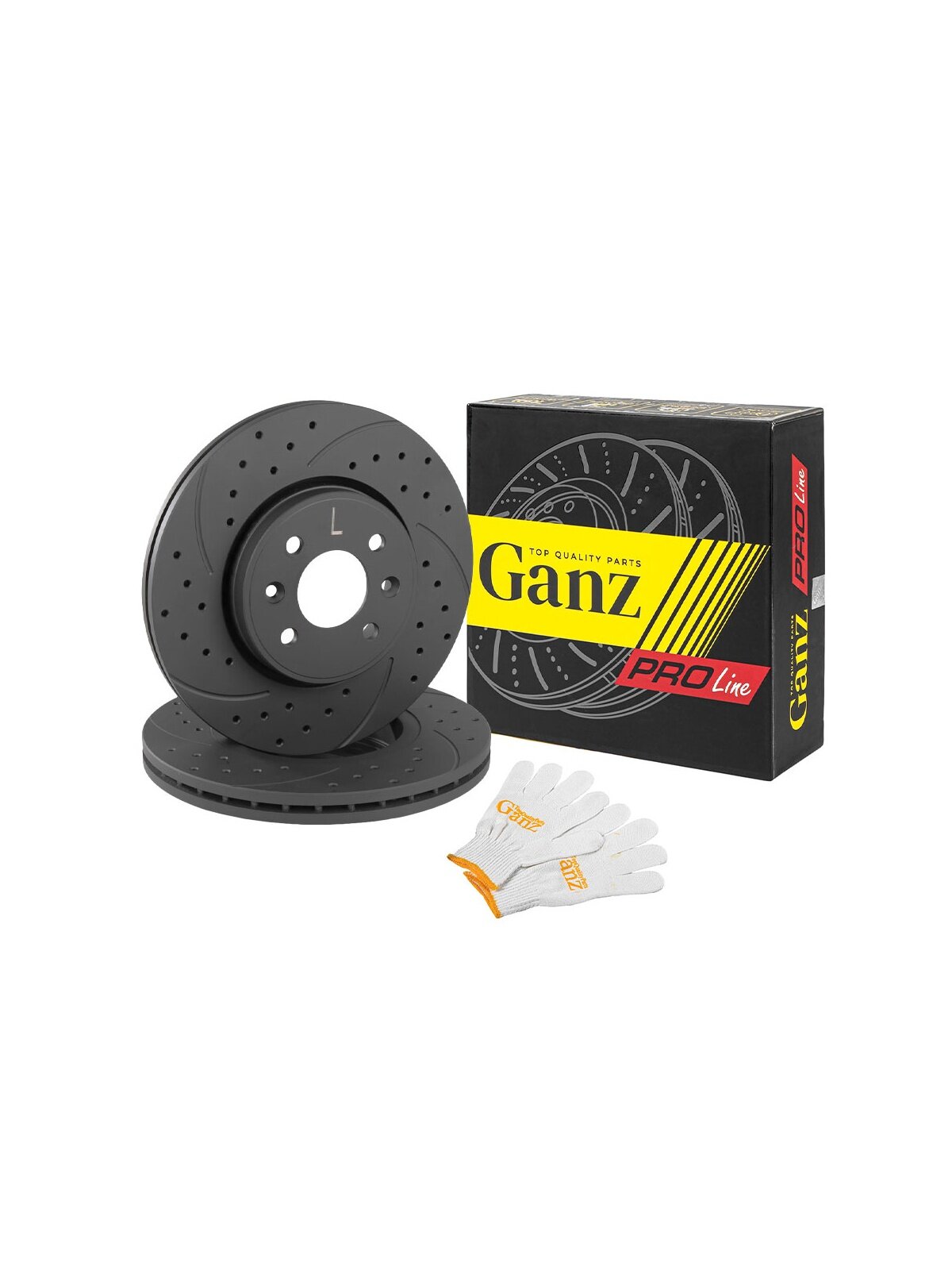 Диск тормозной передний перфорированный PRO-LINE с покрытием комплект RENAULT MEGANE II/SCENIC II /VENT. D=280MM GANZ GIJ06115S