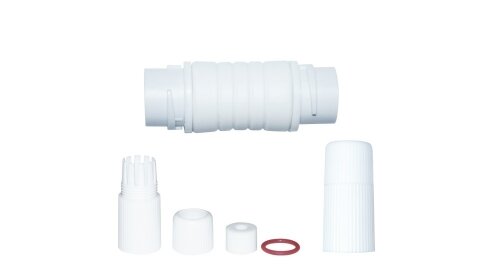 Герметичный соединитель rj45 IP 68 уличный, внешний/ 8P8C . Для витой пары, интернет кабеля RJ45-RJ45. EN-11CW