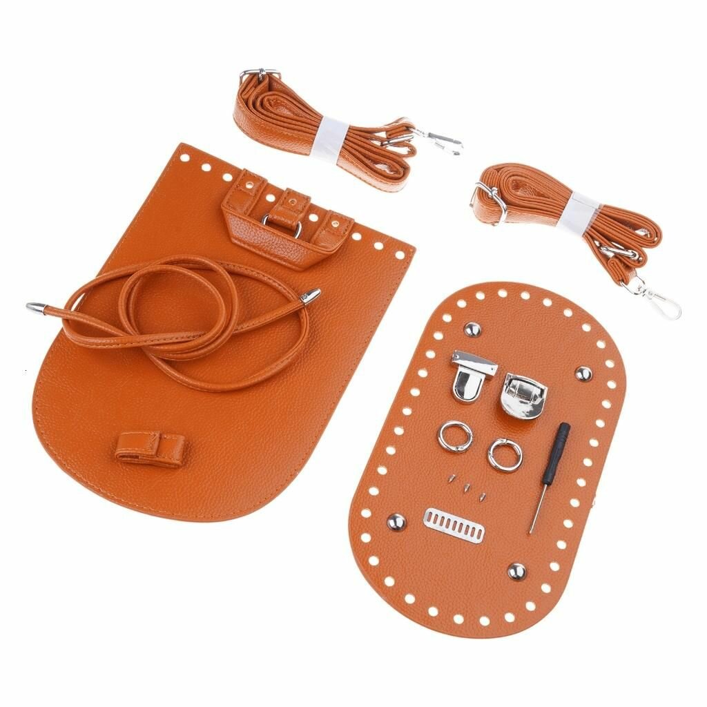 Комплект для вязания крючком: сумка-рюкзак, Коричневый