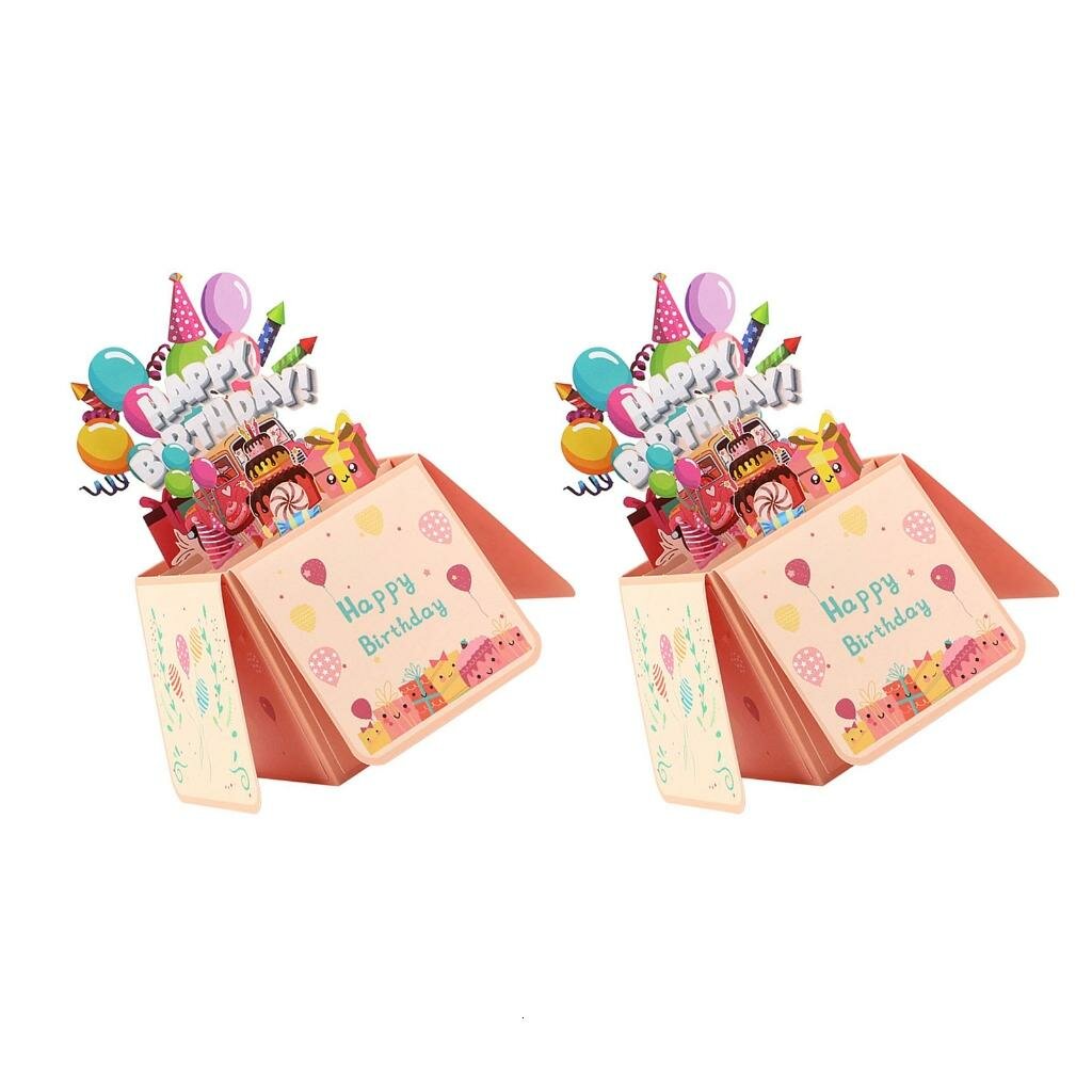 Складные подарочные коробки для открыток, 2 комплекта