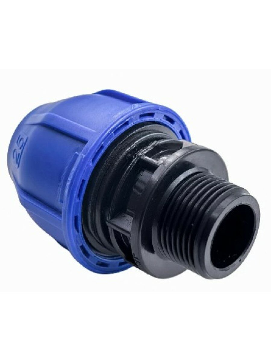 Муфта компрессионная для труб ПНД, НР 25x3/4", PN16 (11504 (RTP))