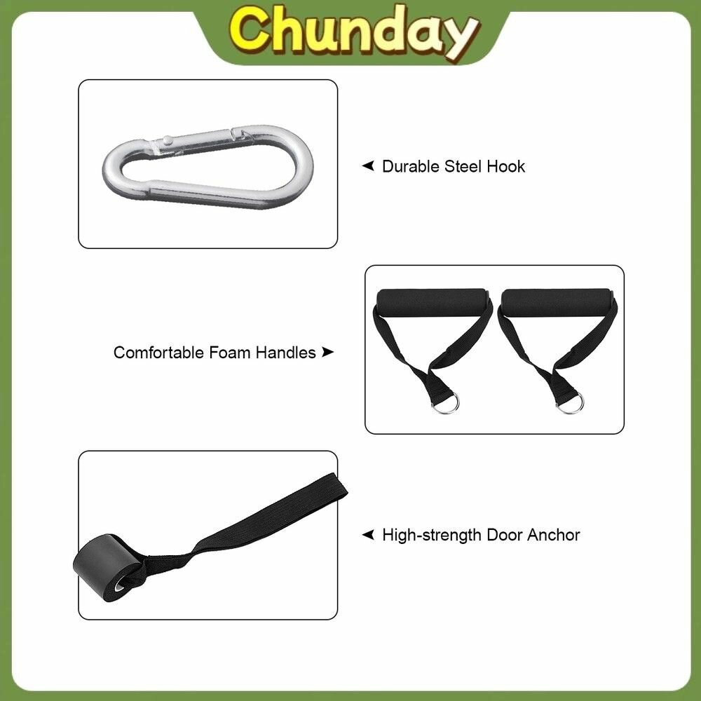 5шт набор для упражнений, дверной якорь, карабины, эспандеры