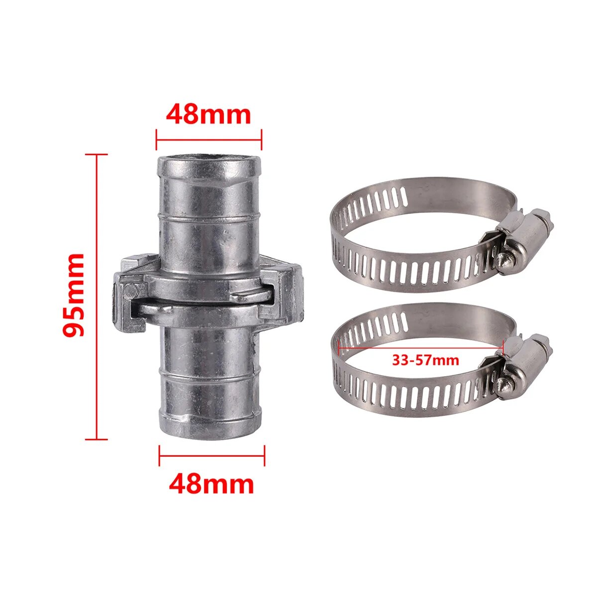 Быстросъемный фитинг для водопроводной трубы 1', 1.5', 2' 2 Inch Clip-Joint, 1Pc