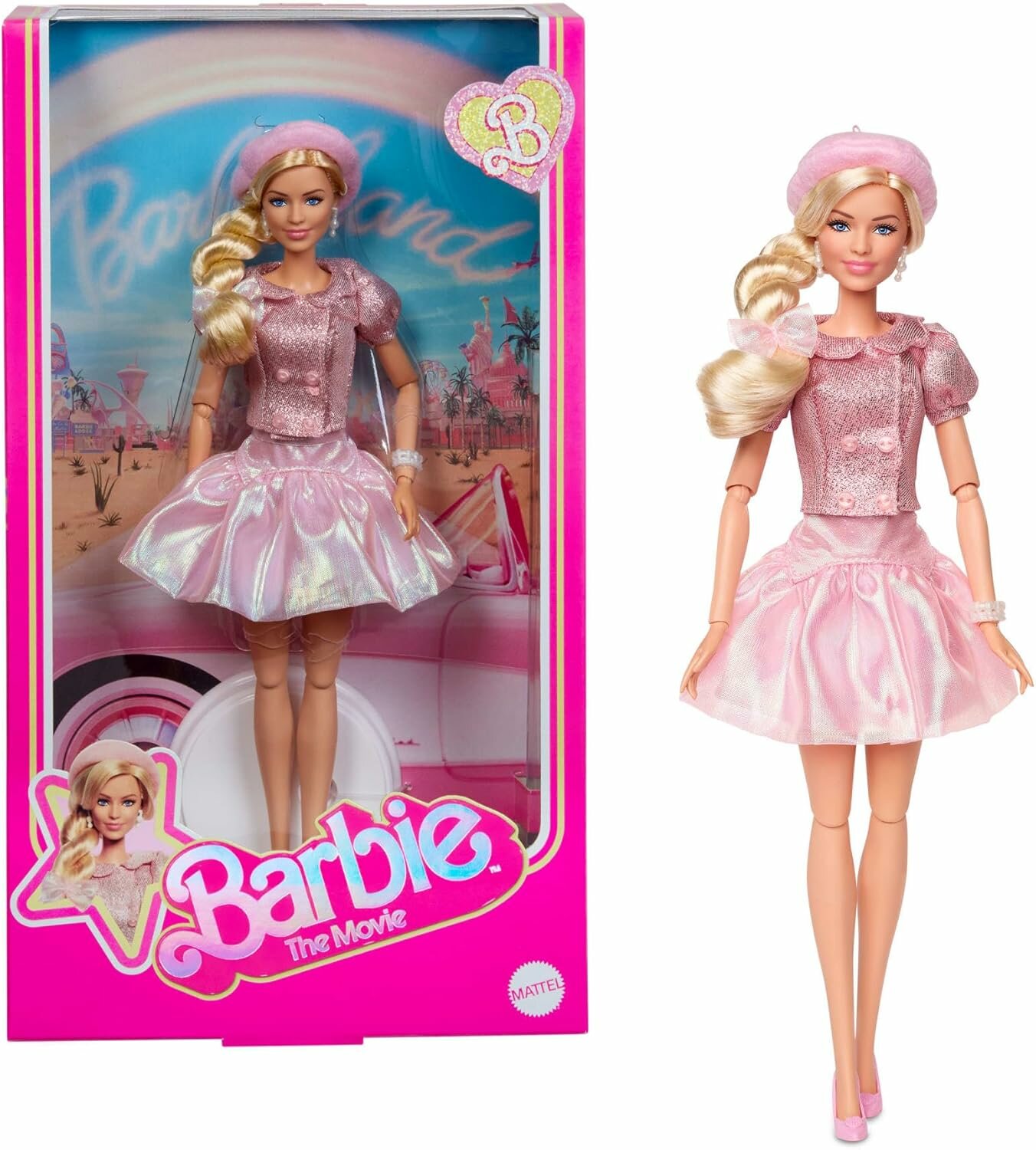 Кукла Барби Марго Робби JBJ53 BARBIE Movie Pink Beret Doll