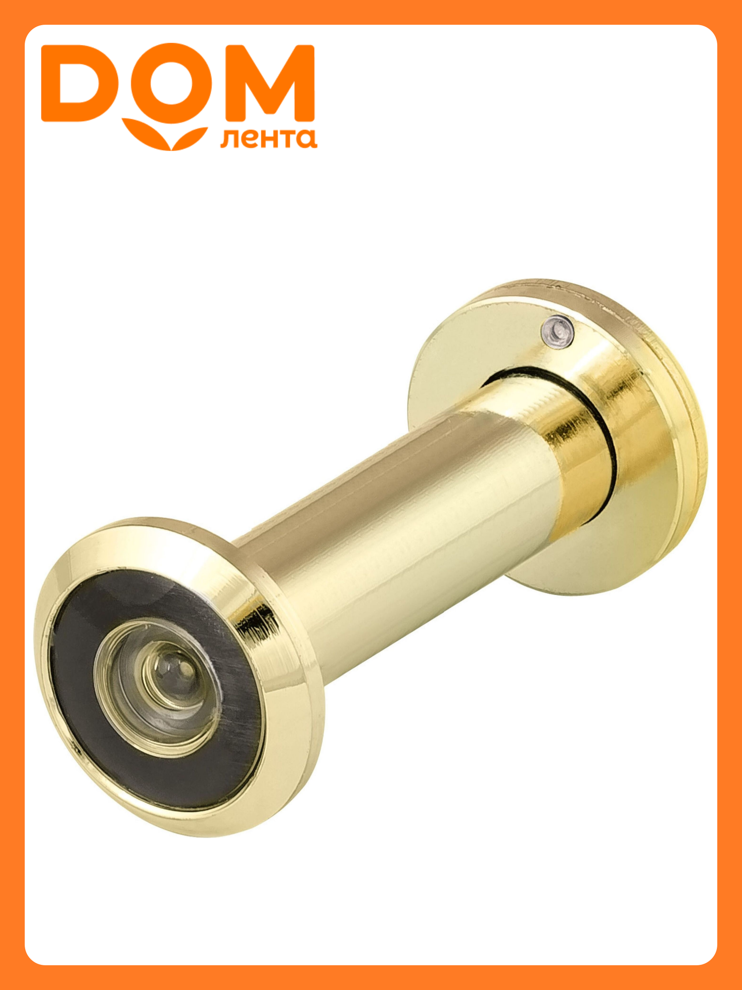 Глазок дверной FUARO DVZ2, ПВХ, 60x100мм, угол обзора 180°, золотистый