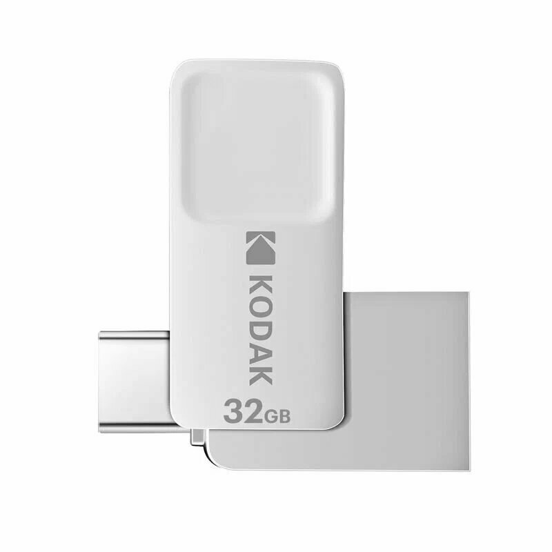 Флеш-накопитель Kodak K223C 32GB USB 3.2 Gen1 Type-C/USB-A, R/W 70/18 МБ/с металлический