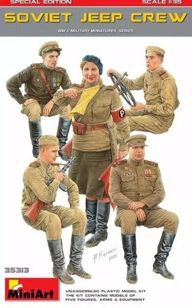 MiniArt 35313 1/35 Экипаж советского джипа. Пластиковая модель