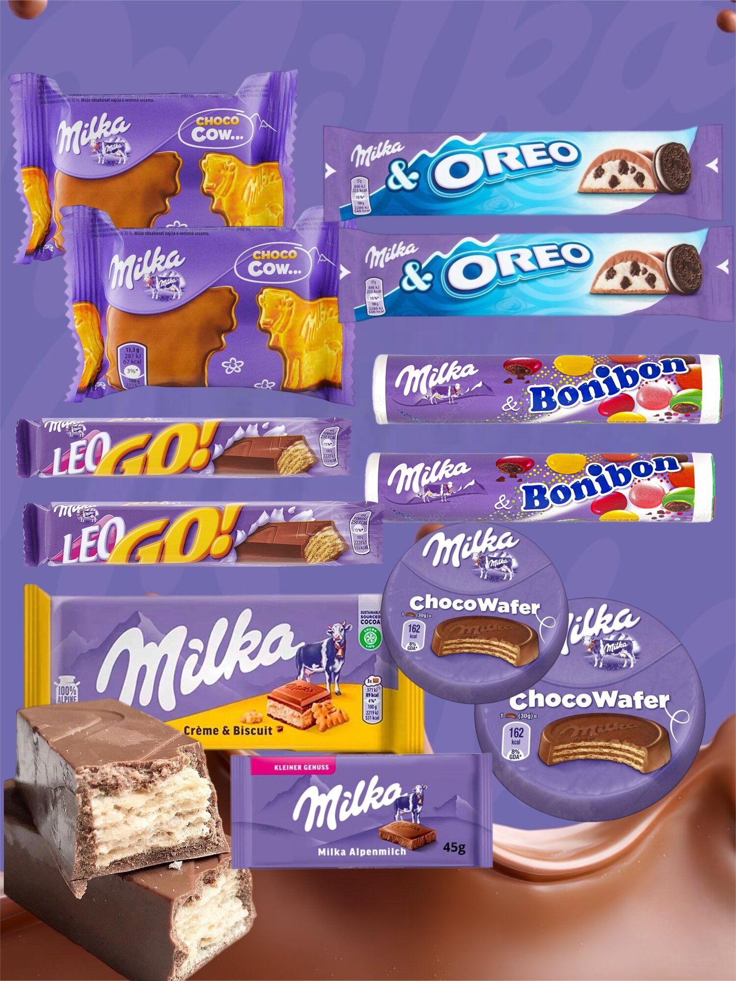 Подарочный набор сладостей Милка / Milka набор с шоколадкой, ассорти