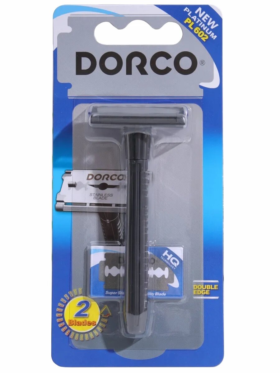 Т-образный станок для бритья мужской, со сменными лезвиями DORCO