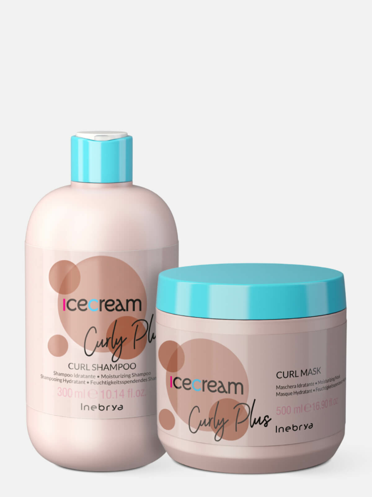 Inebrya Набор для вьющихся волос Curly Plus (маска и шампунь), 500 мл + 300 мл