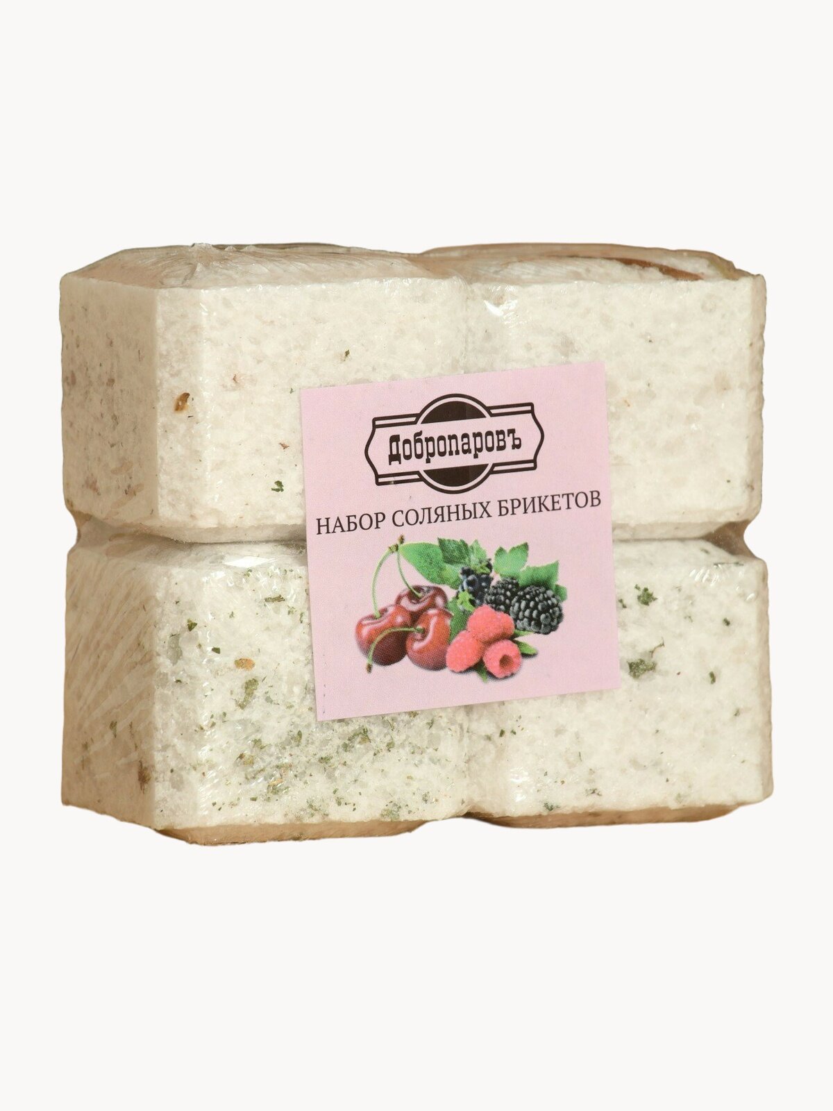 Соляной брикет набор 4 шт "Вишня, Ежевика, смородина, Малина"