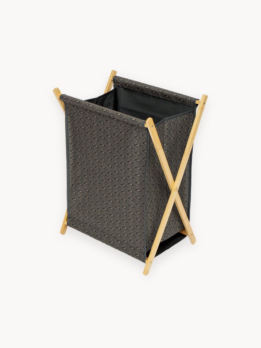 Корзина для белья ISMAT "Складывающаяся", складная, коричневая, 60x30x43 см