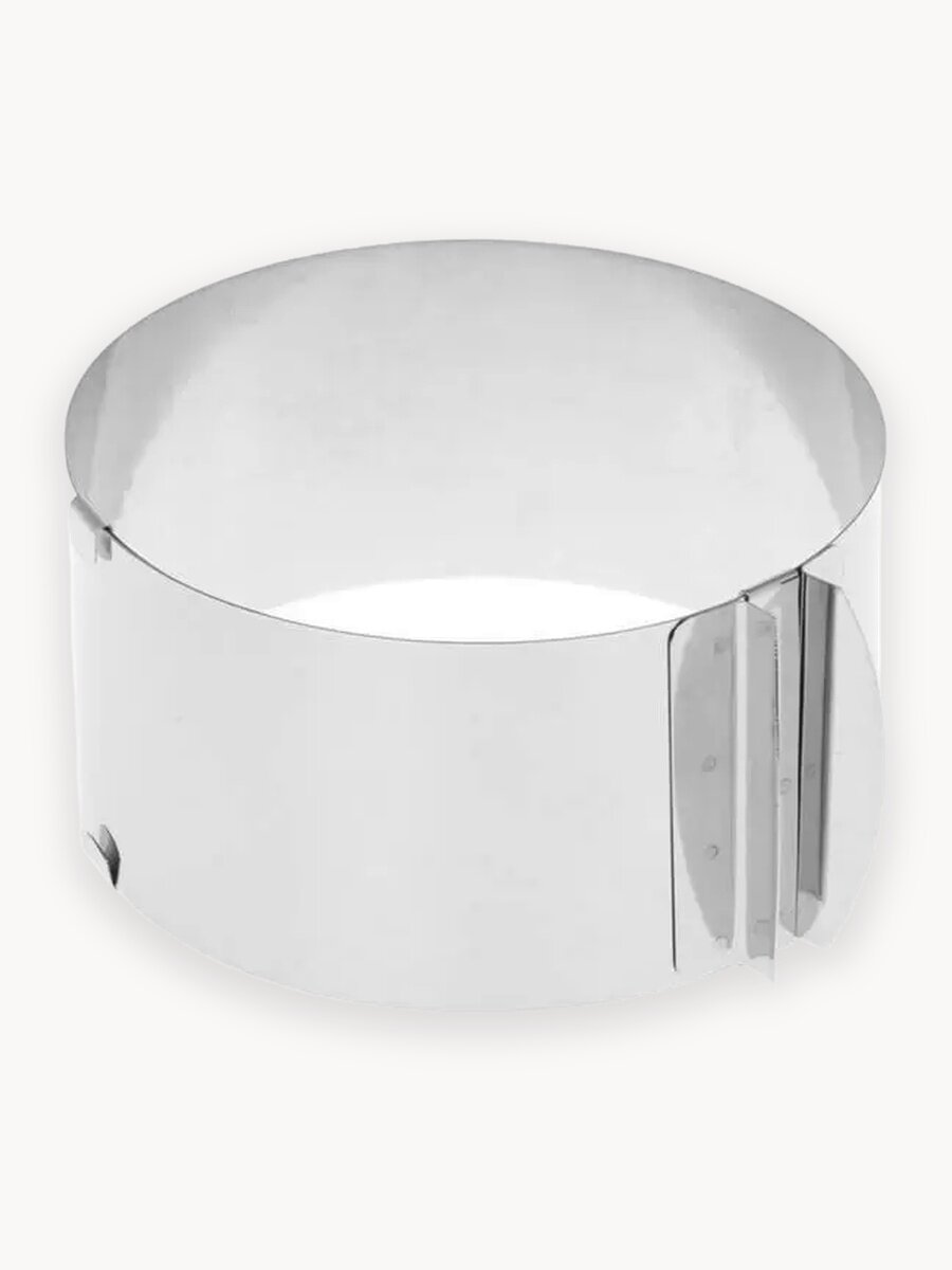 Раздвижная форма для выпечки Кольцо-трансформер 16-30 см, высота 8,5 см. Cake Ring