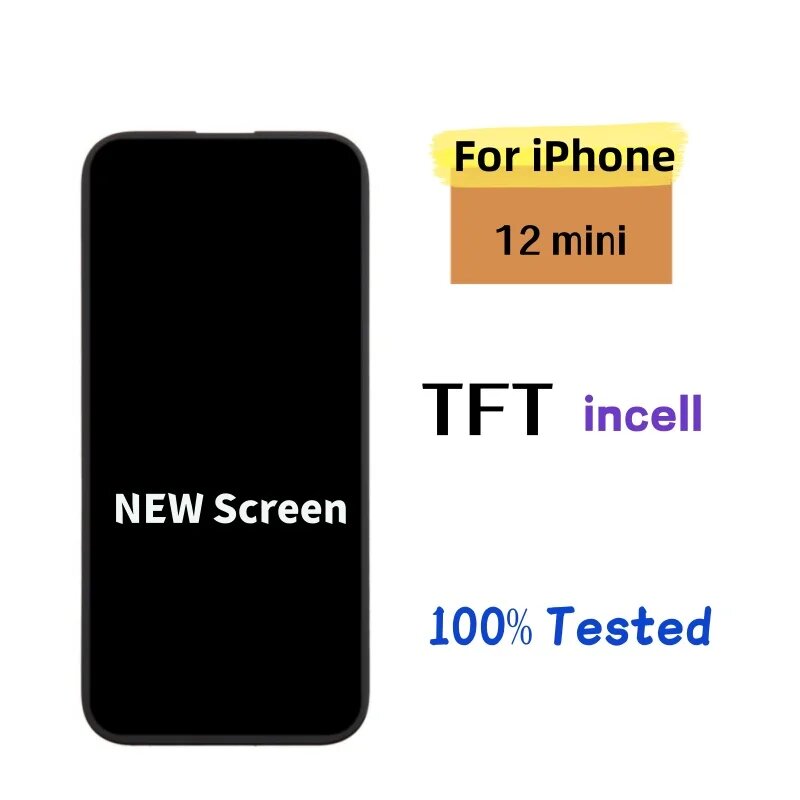 Новый TFT OLED-дисплей для iPhone 11 12 13 14 pro Max LCD 12 13 Mini 14 15 Plus Incell 3D сенсорный экран с поддержкой сенсорного экрана True Replace For-12Mini-TFT