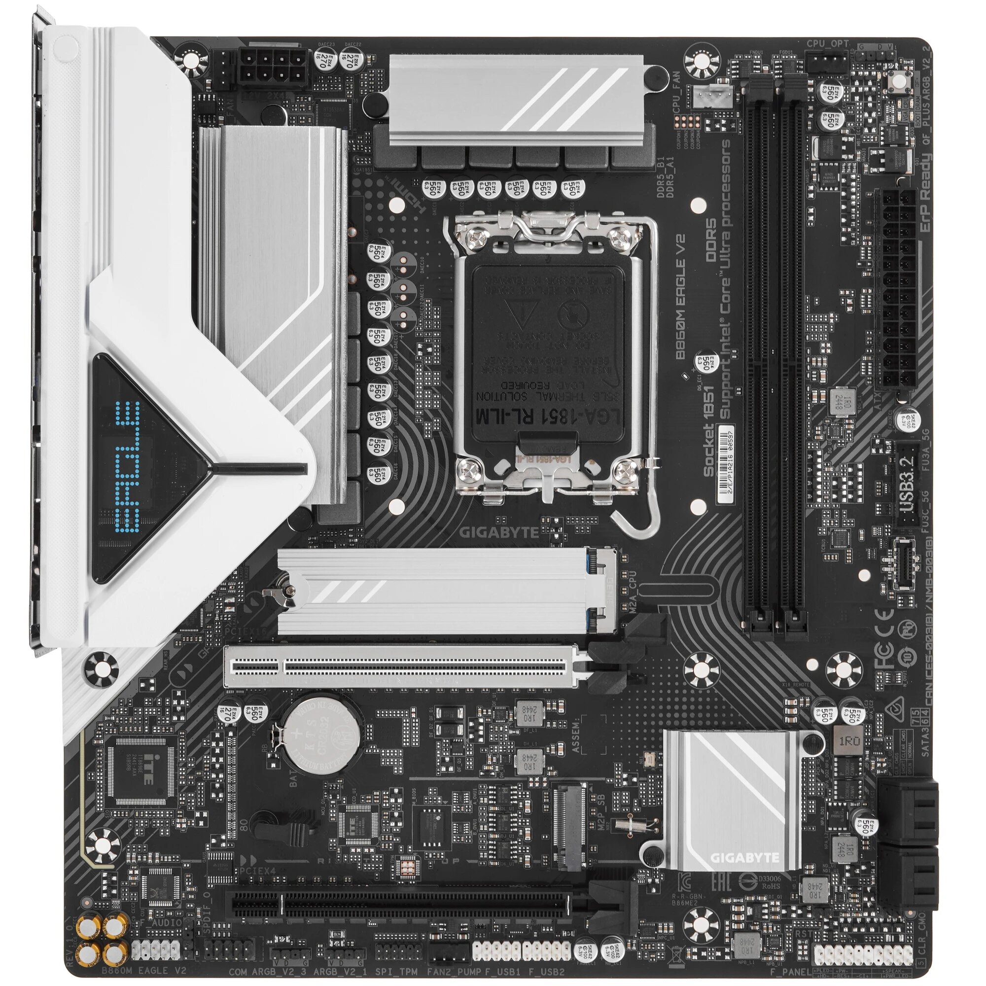 Материнская плата GIGABYTE (B860M EAGLE V2) B860-HD3, microATX, DDR5, 64 ГБ