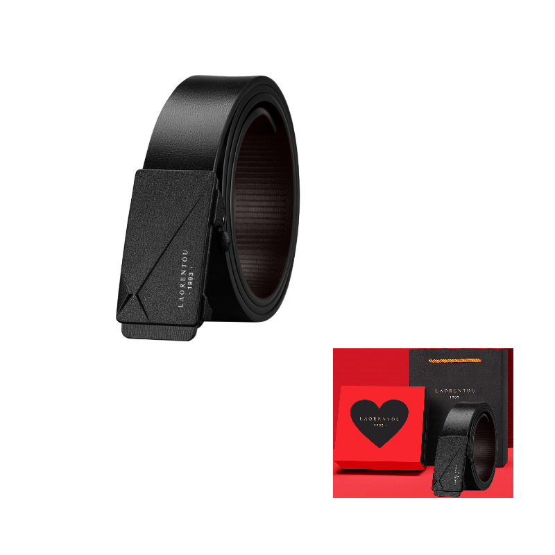 Old Man's Head [Best Selling]Automatic Buckle Brand Versatile Leather Belts Men's Width 3.3cm 120CM