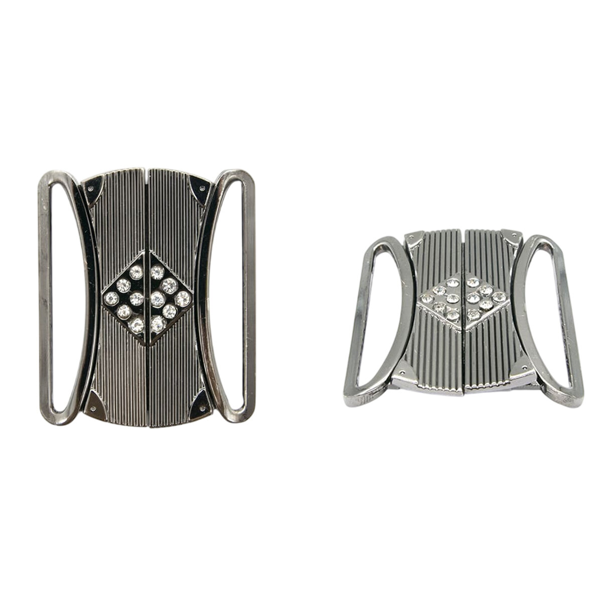 Пряжка для ремня Айрис, ГНУ13804, 40 мм, металл (черный никель), 4 шт