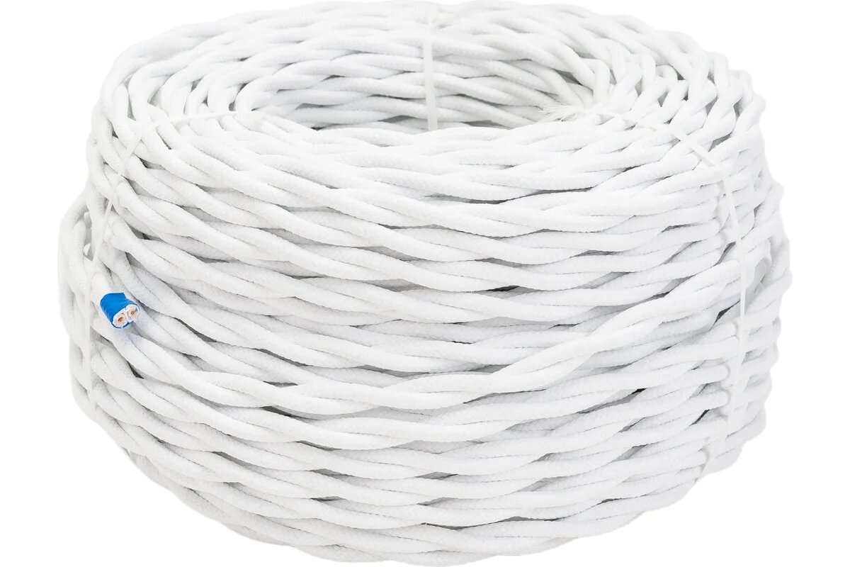 Bironi Провод 2x1,5 Белый (матовый) 50м B1-424-71-50