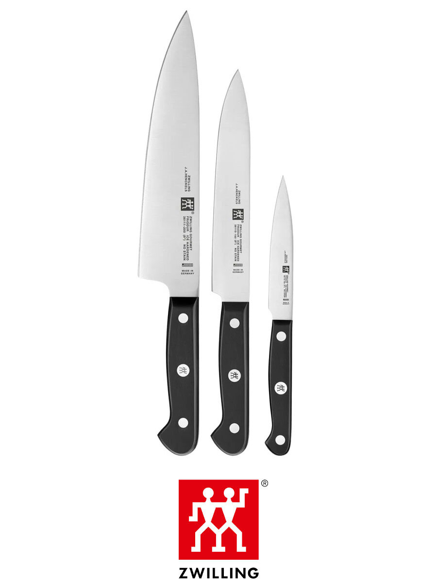 Набор ножей ZWILLING "Gourmet", нержавеющая сталь, пластик, 3 ножа