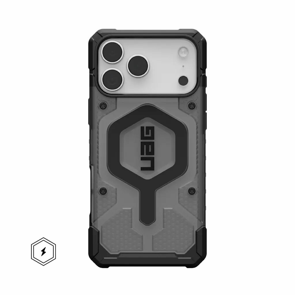 Чехол с поддержкой MAGSAFE Uag Pathfinder Clear для iPhone 17 Pro Max 6.9", цвет тонированный (Ash)