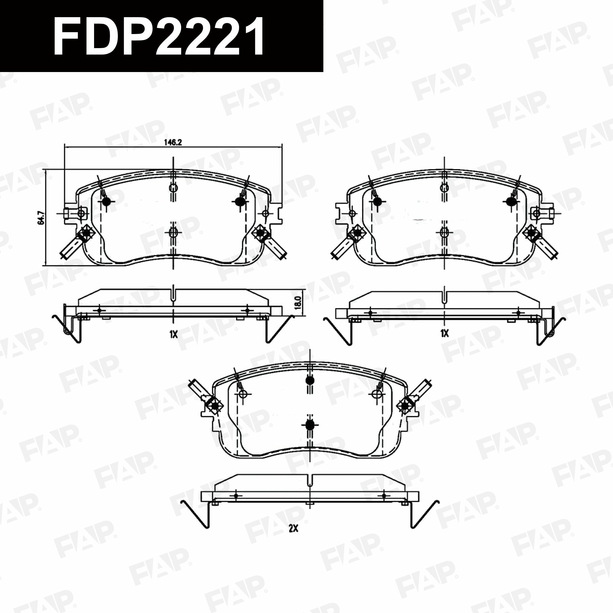 Колодки тормозные передние ГАК Трумпчи GS8, GAC Trumpchi GS8; 3510013CAD0000; 8835004CAD0000