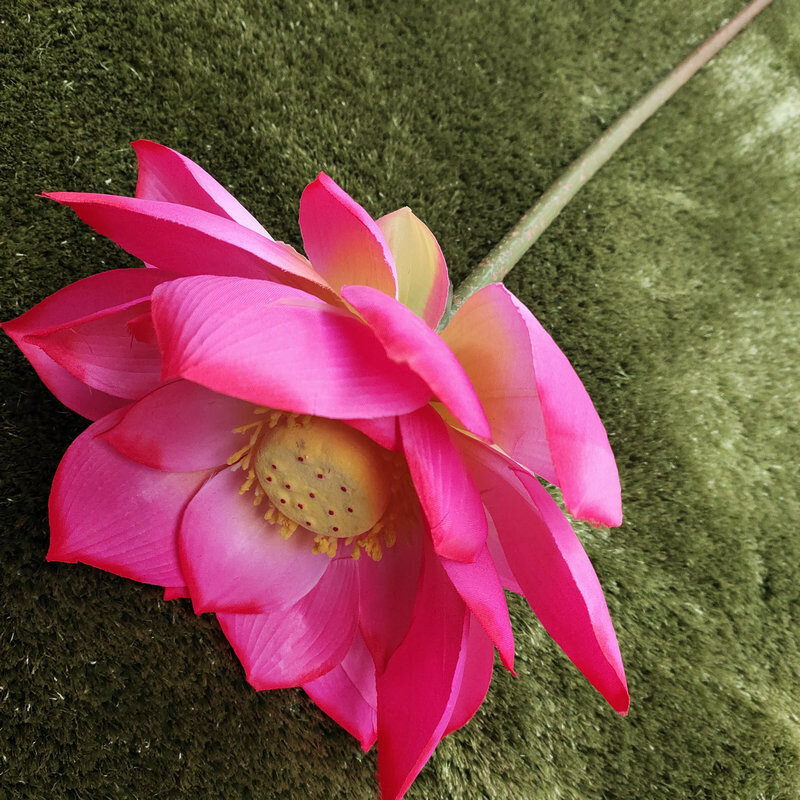 Искусственный цветок лотоса и лилии шелковый для декора дома и постановки, красный, розовый