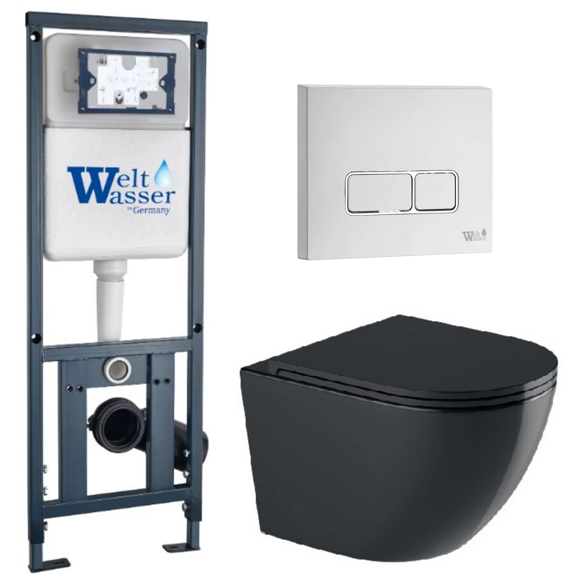 Комплект Weltwasser 10000012197 merzbach 043 gl-bl + marberg 410 se gl-wt