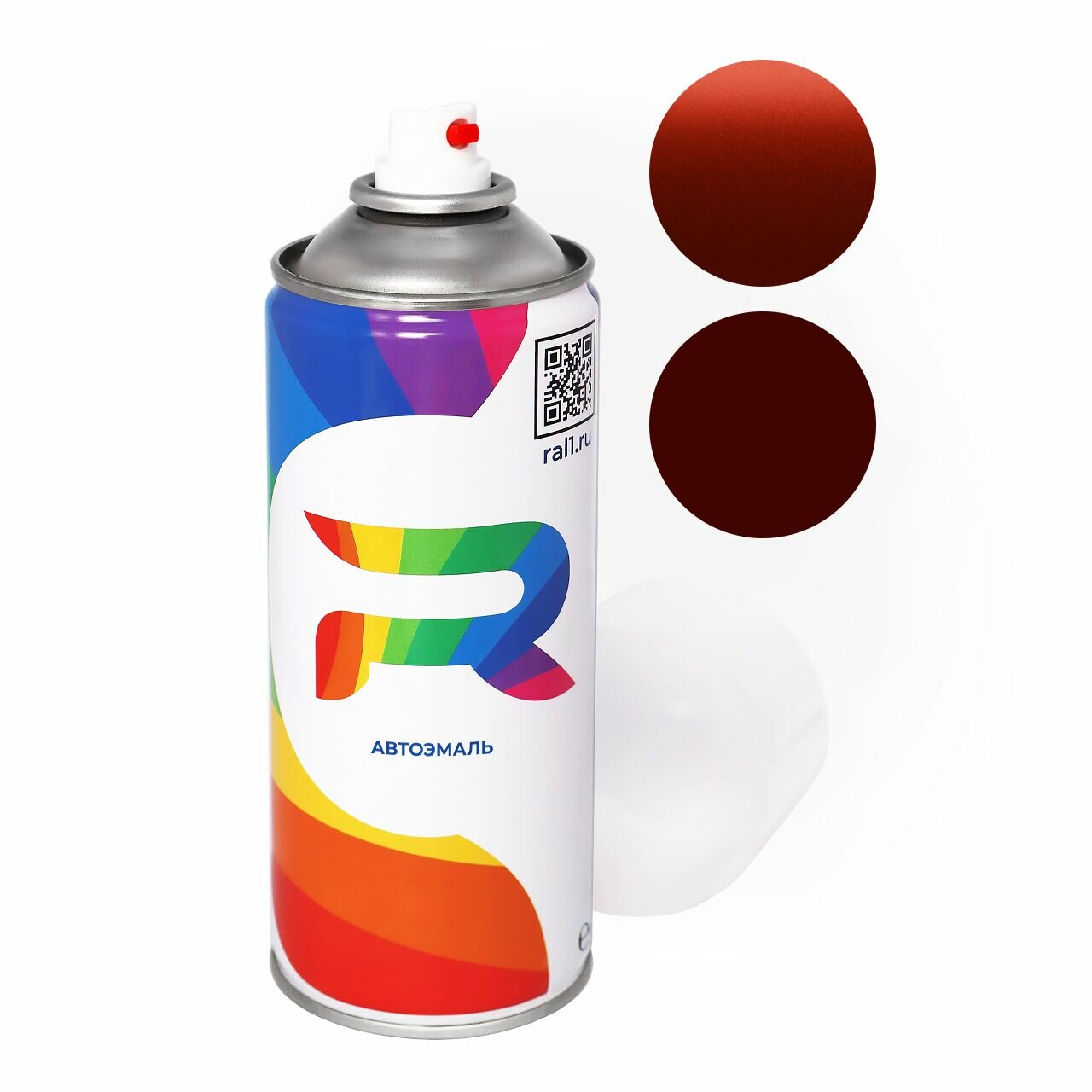Автоэмаль аэрозольная VAZ 195 - Сердолик (Базовая краска, Перламутровый металлик двухслойный, Красный) баллон 520 мл.
