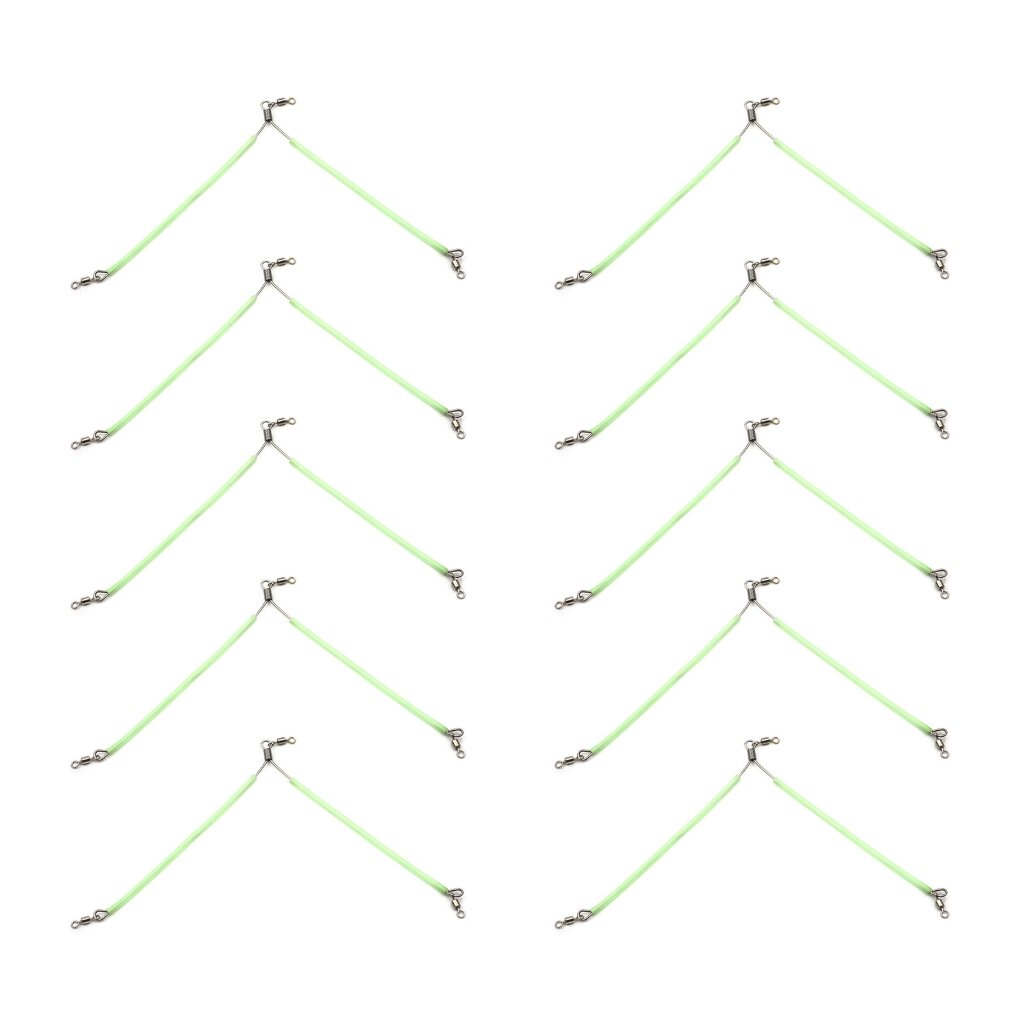 10шт Проволочных рыболовных поводков Светящийся Трубчатый балансир Противотанковая стрела С защелкивающимися трубчатыми балансирами Снасть