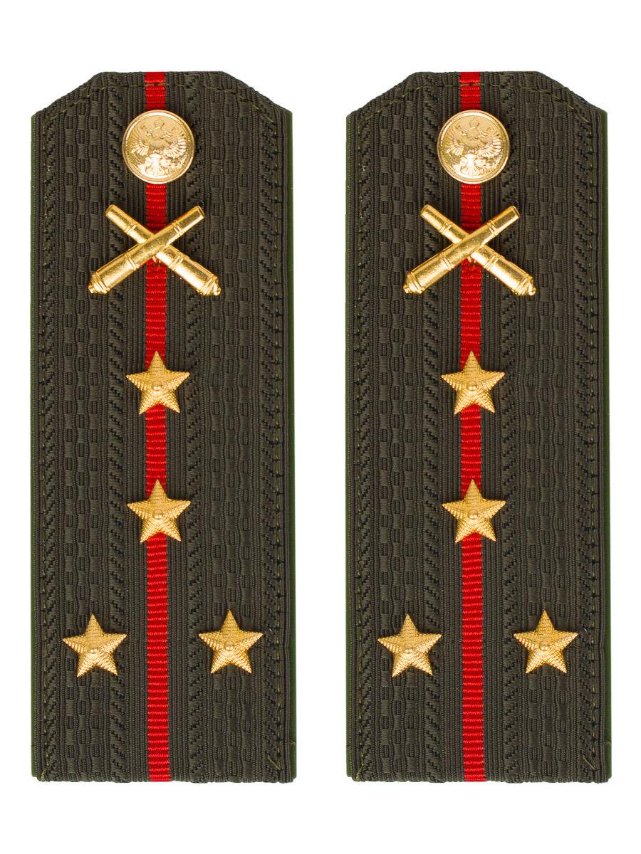 Погоны Мо РВиА зеленые звание Капитан Пластик