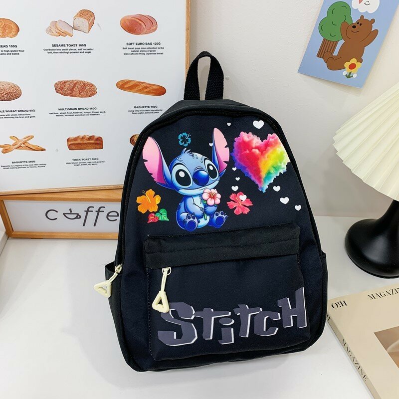 Рюкзак школьный с цветочным рисунком и дышащим материалом для уроков и путешествий brand, черный