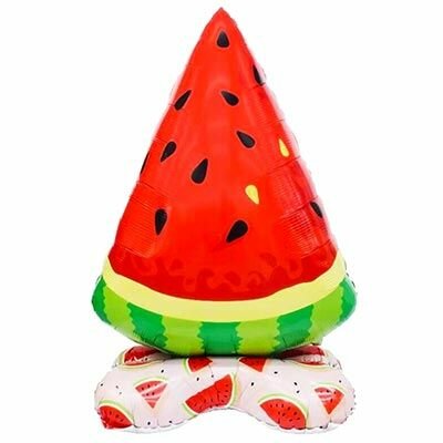 Воздушный шар весёлая затея "Фигура Air", Арбуз, долька на подставке, красный, 60 дюймов
