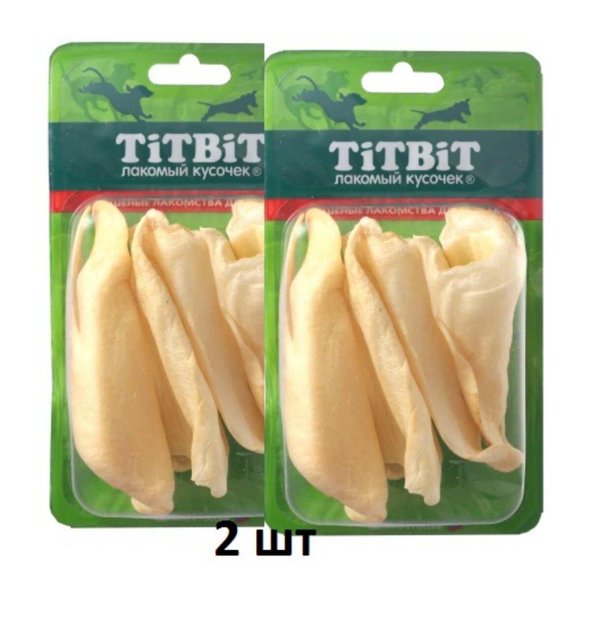 TiTBiT Лакомство для собак Ухо баранье Б2-L (2 шт)