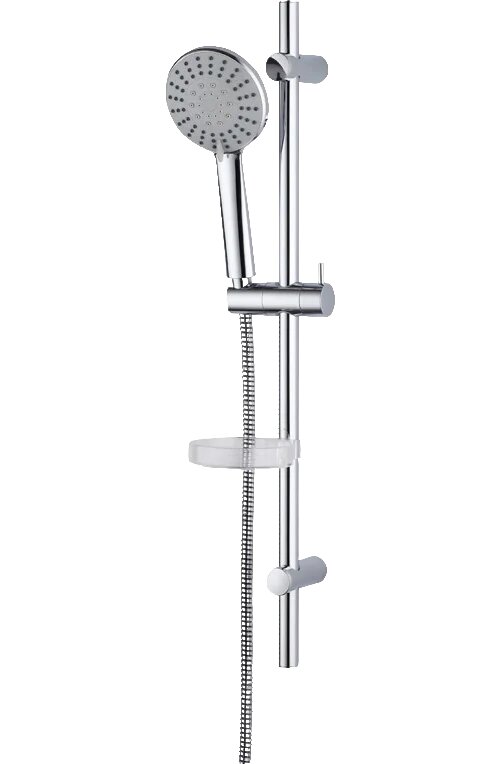 Душевой гарнитур Damixa RedBlu Palace One 914100000 хром, глянцевый, латунный, 5 режимов струи, лейка для душа со шлангом и штангой