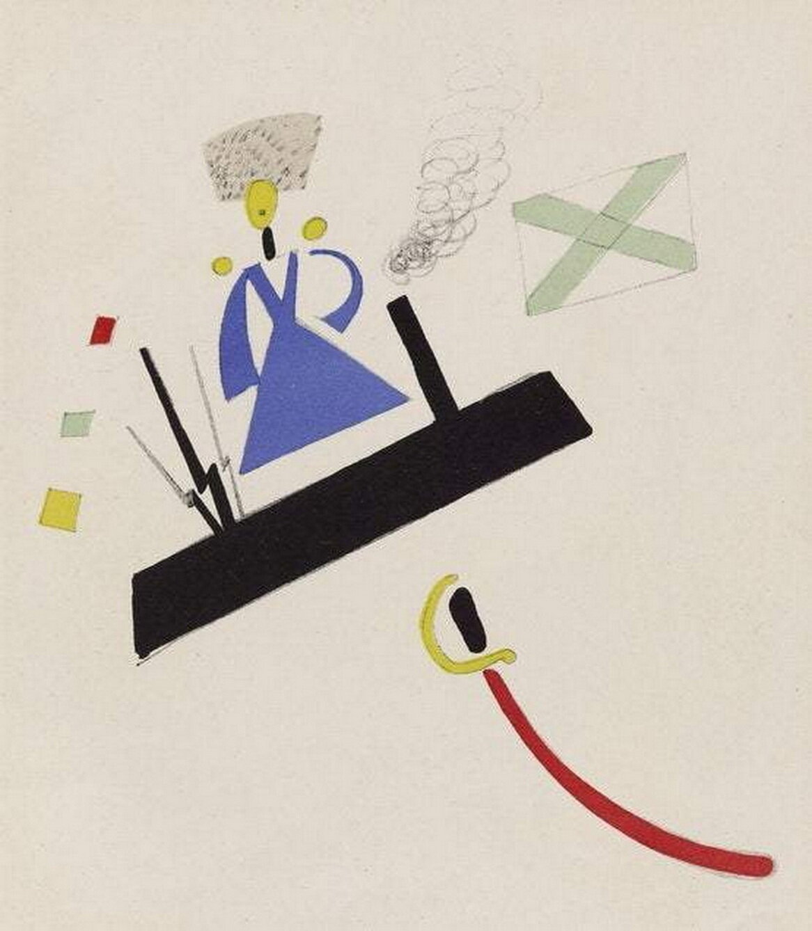 Плакат, постер Владимир Лебедев авангардист на бумаге, размер 21х30см