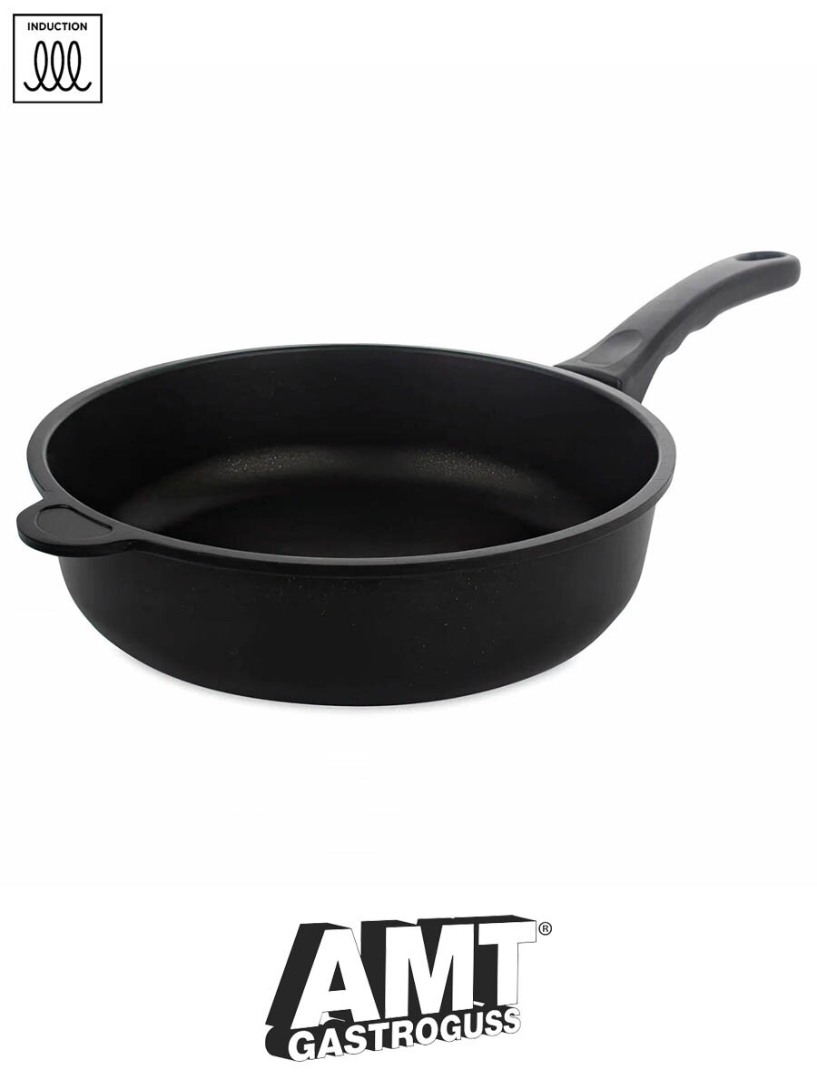 Сковорода глубокая индукционная AMT Frying Pans Titan 28см, фиксированная ручка