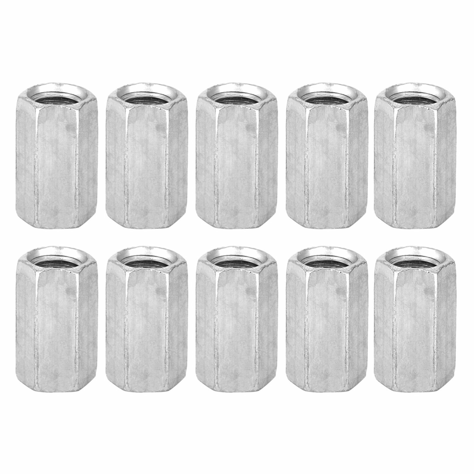 10 шт. Гайки М8, цинковое покрытие, шестигранные, для крепления деталей