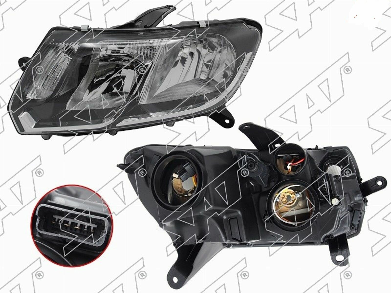 Фара RENAULT LOGAN/SANDERO 14-18 LH