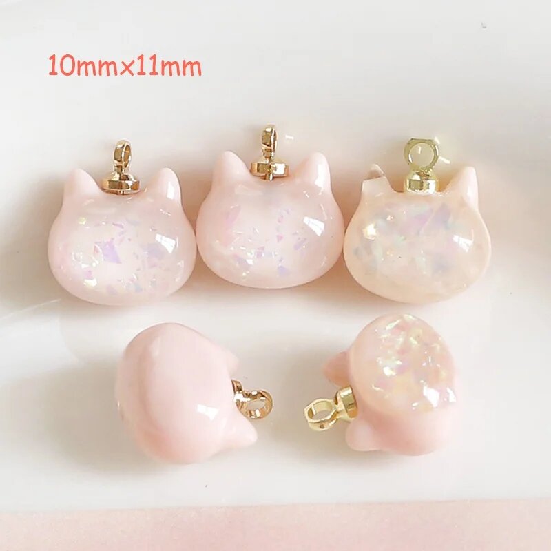 Изысканная трехмерная Милая блестящая подвеска в виде кошки, сделай сам, ручная работа, бисерные серьги, ожерелье, браслет, материал, аксессуары