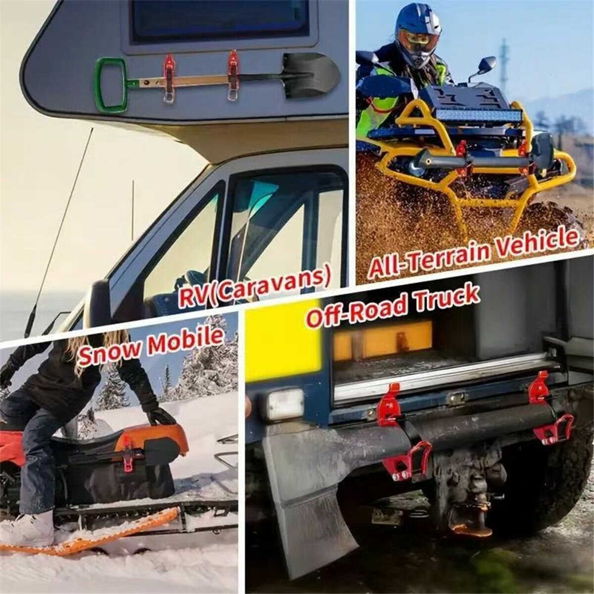 2шт держатель лопаты багажник автомобиля инструмент быстросъемный зажим