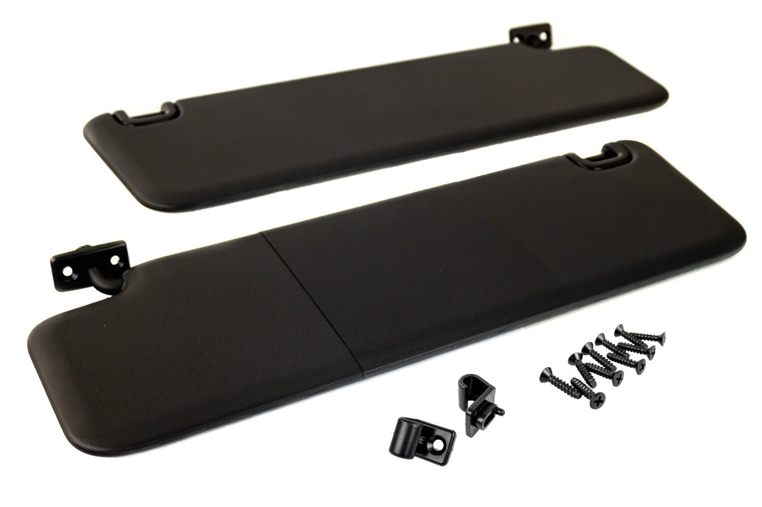 Козырьки солнцезащитные черные без зеркала с крючками и комплектом саморезов для Лада 4х4 с 2020 г. в, Нива Легенд