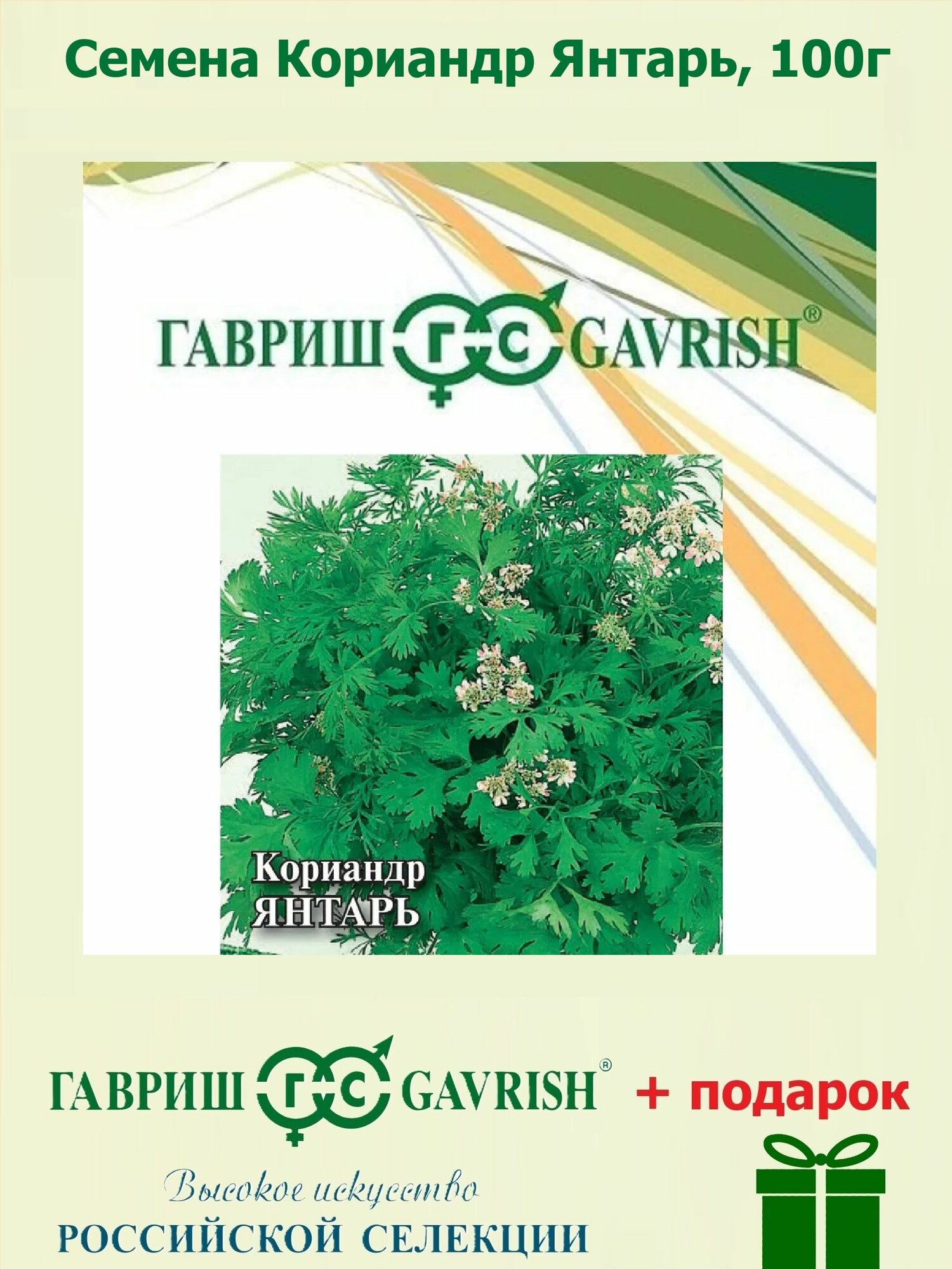 Семена Кориандр Янтарь, 100г, Гавриш, Фермерское подворье
