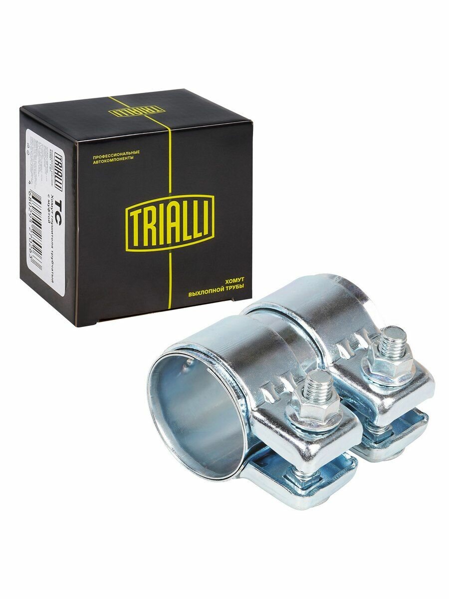 Хомут глушителя трубчатый с муфтой D 45 мм L 80 мм, TRIALLI TC45Z