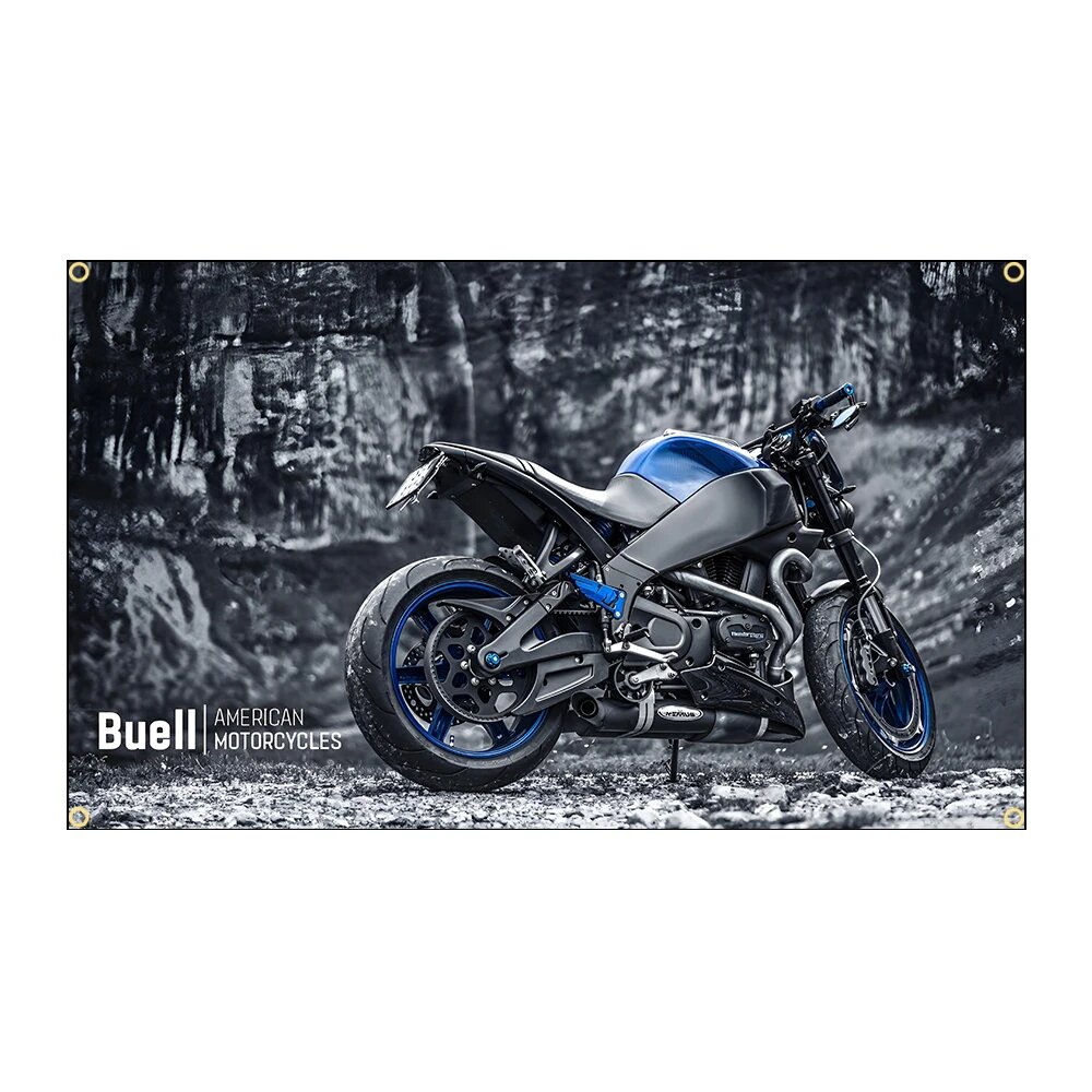 Буэллс гоночный флаг из полиэстера 90x150 см 90x150cm, 4 Grommets