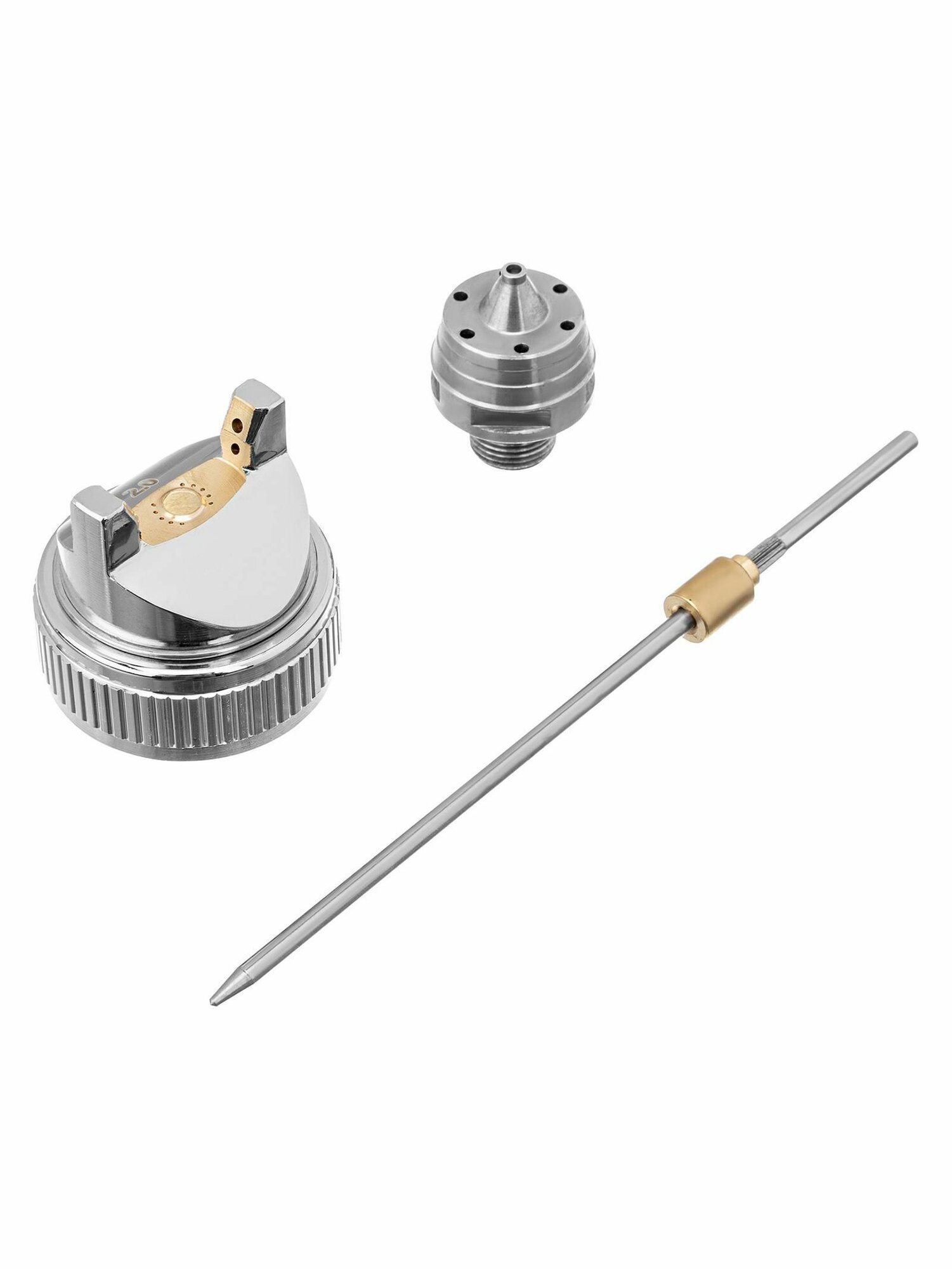 Комплект для краскопульта: сопло 2 мм, игла, форсунка, Matrix 57386