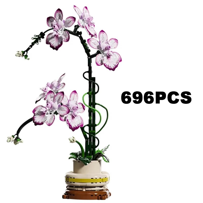 Конструктор фиолетовый орхидея 696 деталей, 13114