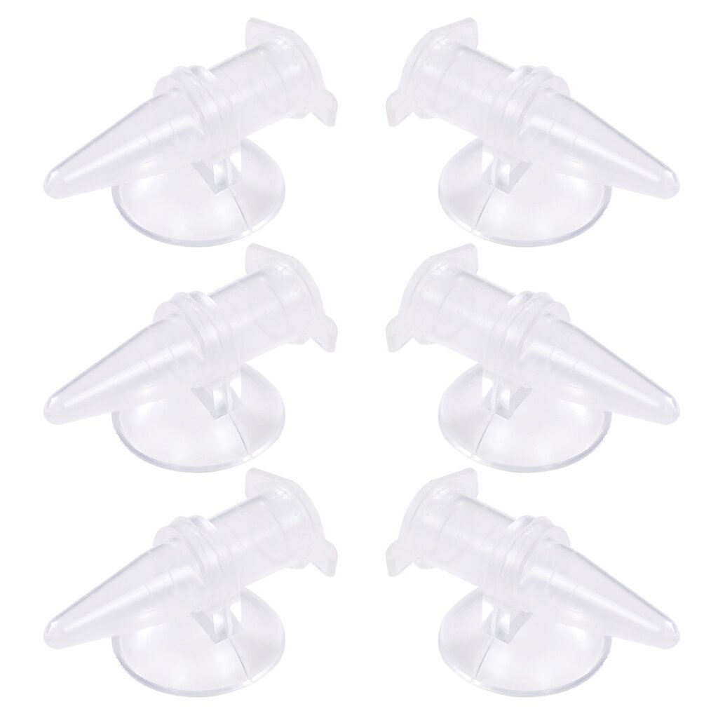 6шт Автоматических Чашек Для Кормления Креветок Прозрачная Присоска Кормушки для Креветок для Легкого Контроля Эффективного Кормления Аквариума