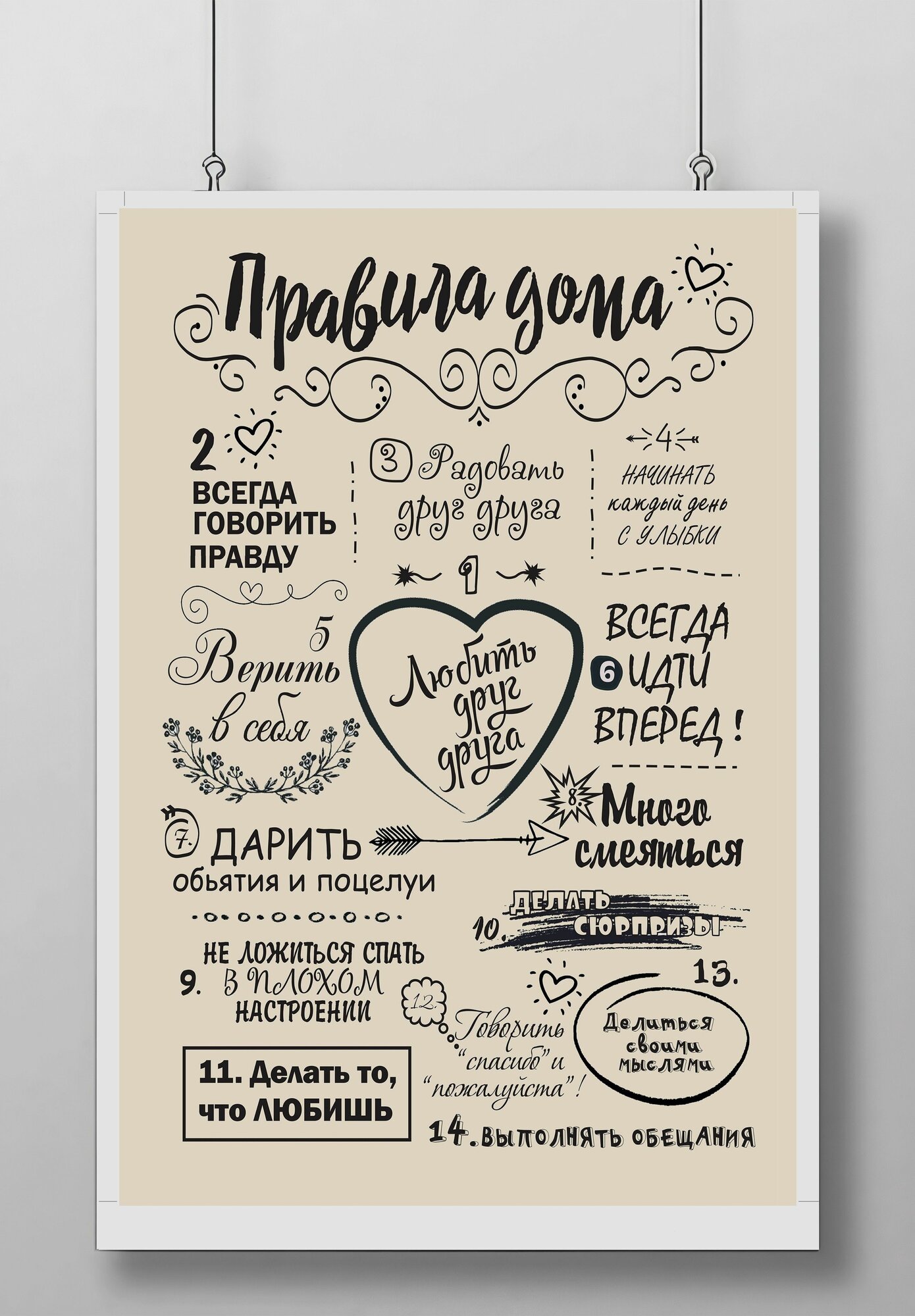 Постер / Плакат Правила Дома (House Rules)