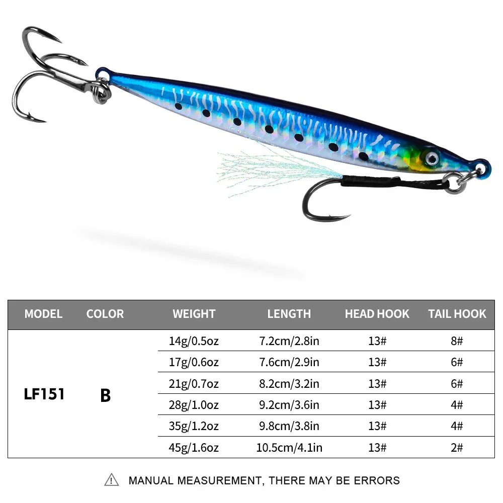 PRO BEROS Jig блесна металлическая 21g, цвет B, 8.2 см